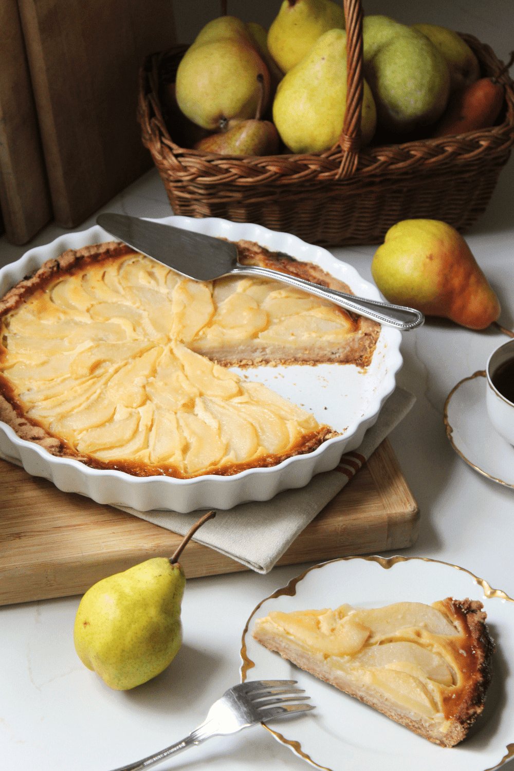 Emile Henry Pear, Honey & Almond Tart Recipe by Katherine Burns (@rue ...