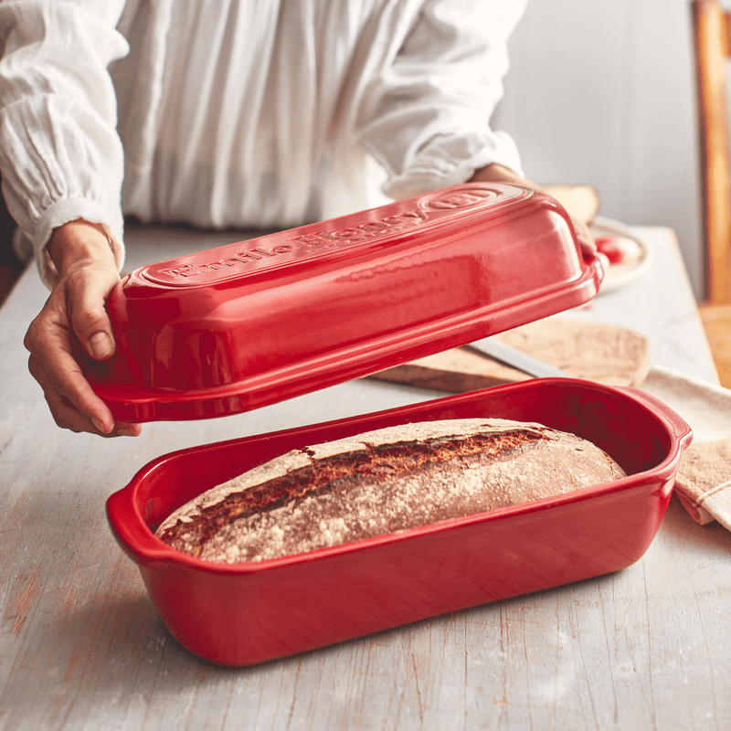 Emile Henry Pullman/Long Loaf Ceramic Bread Baker, Handcrafted in ...