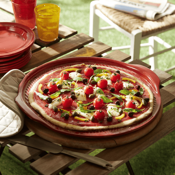 Emile Henry Ridged Ceramic Pizza Stone, Handcrafted in France since ...